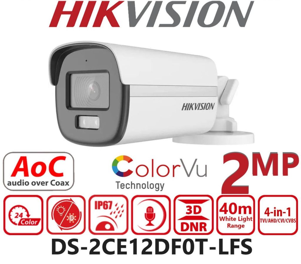 Hikvision Bullet 2MP ColourVu 40M Camera With Audio – Soundtech Online