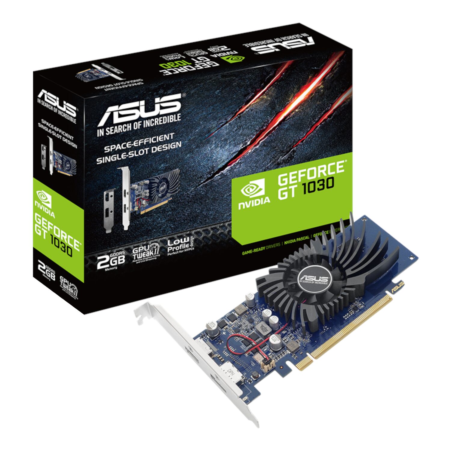 Asus GeForce® GT 1030 2GB GDDR5 Low Profile Graphics Card – Soundtech ...