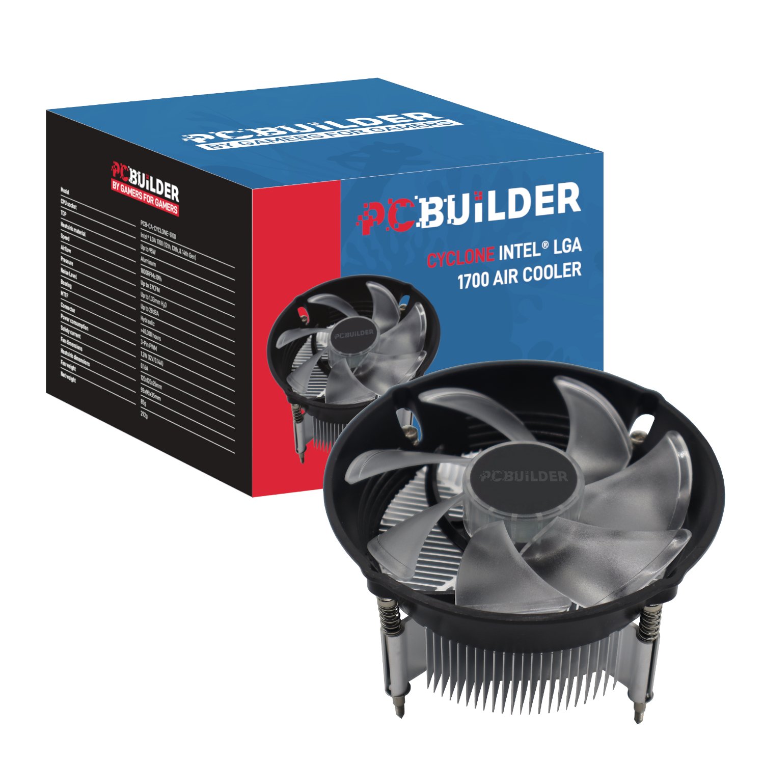 PCBuilder CYCLONE Intel® LGA 1700 Air Cooler – Soundtech Online
