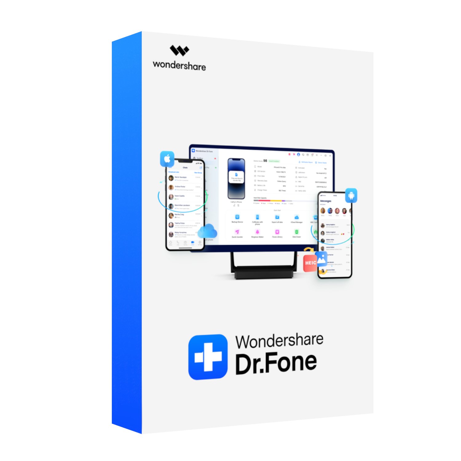 Wondershare Dr.Fone – Full Toolkit for Windows (Digital Perpetual License | 1-5 devices | 1 PC ...