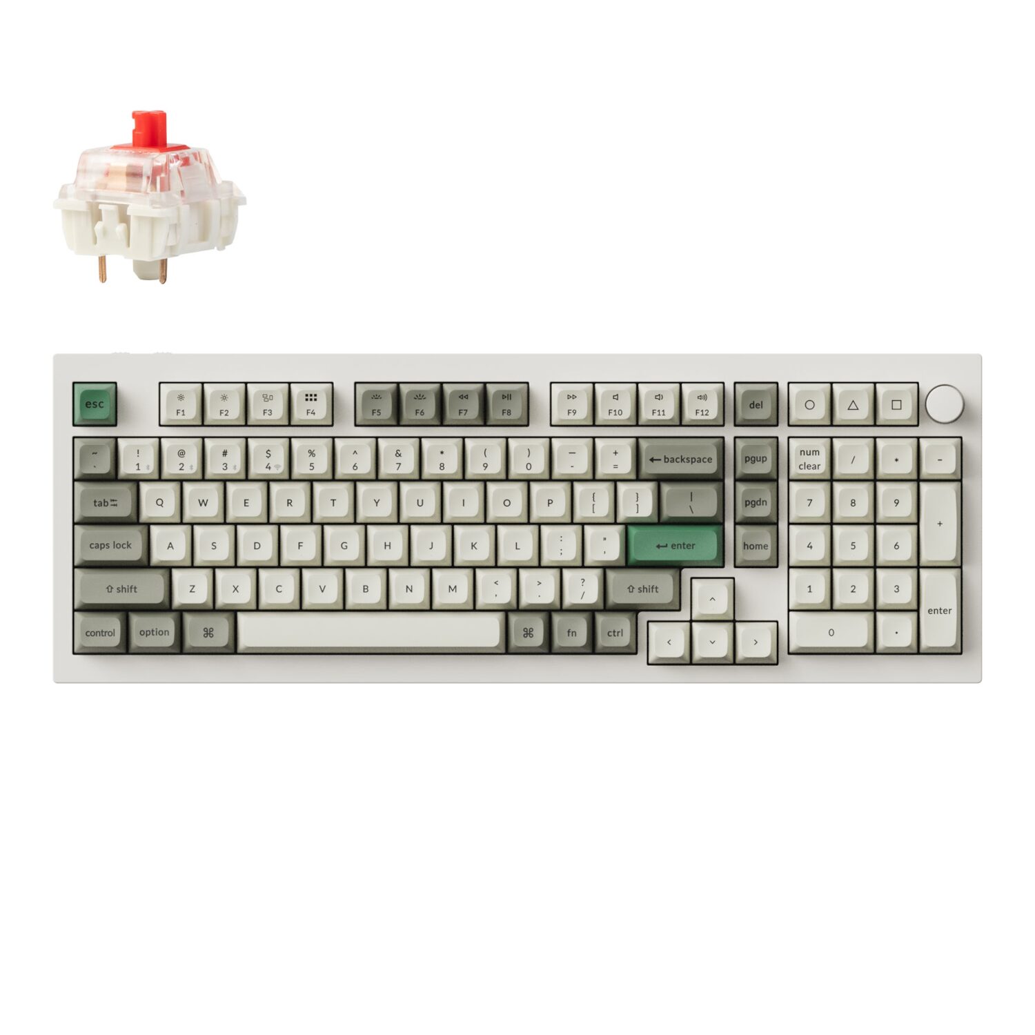 Keychron Q5M-P1 QMK/VIA Wireless Custom Keyboard – Shell White ...